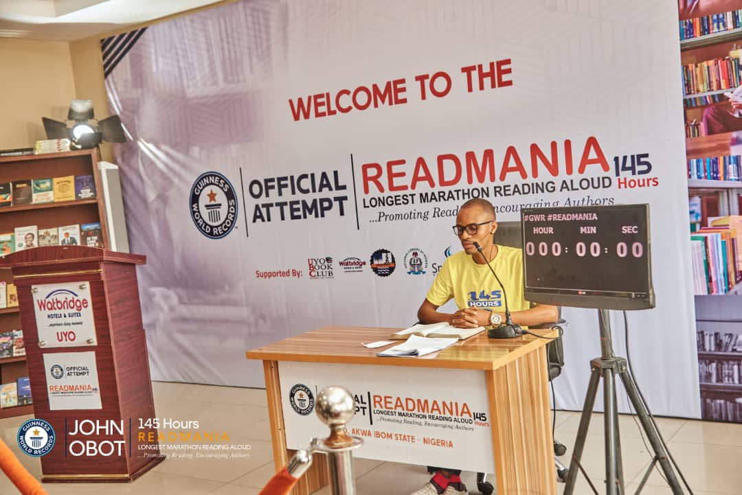 Readmania: John Obot Set To Break Guinness World Record - Gatekeepers News
