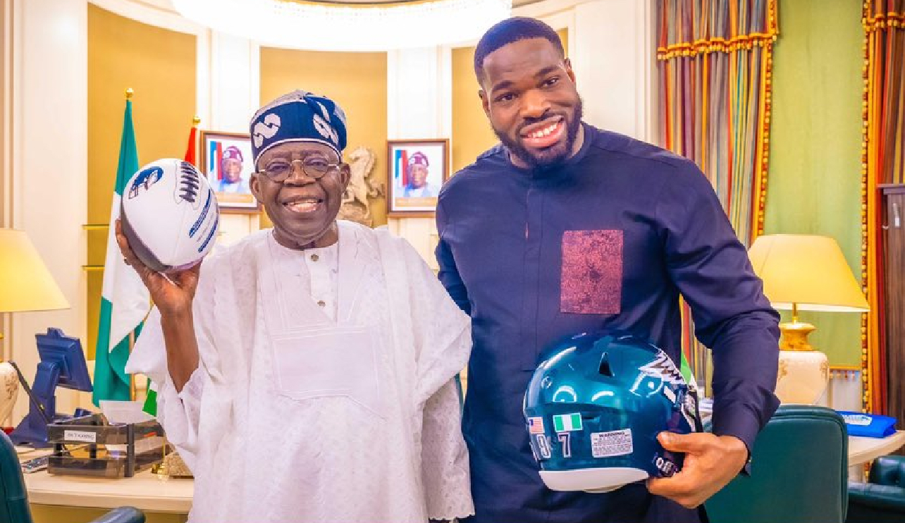Tinubu Hosts Super Bowl Winner- Ojomo At Aso Rock - Gatekeepers News
